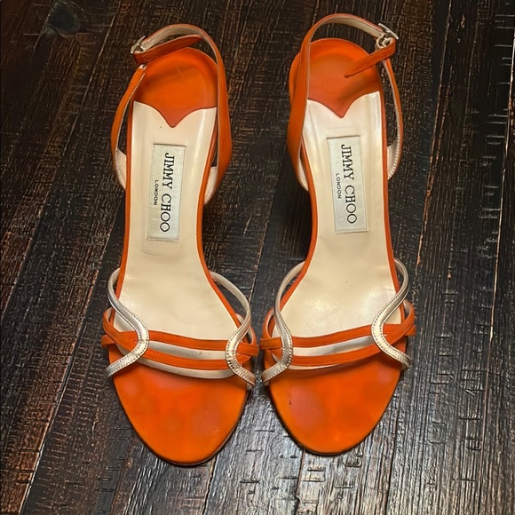 Jimmy Choo | Shoes | Jimmy Choo Open Toe Heel 38 | Poshmark